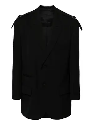 Yohji Yamamoto Wool Twill Blazer - Black