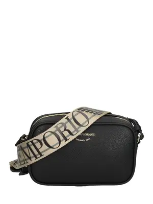Emporio Armani Logo-stamp Crossbody Bag - Black