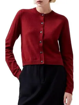 French Connection French Connection Cropped Cardigan Cabernet