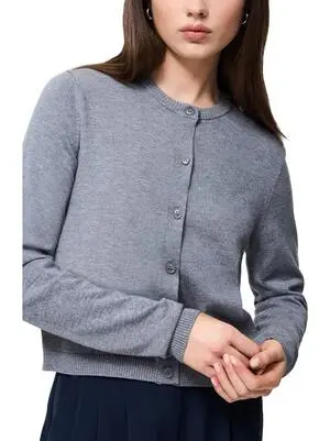 French Connection French Connection Cropped Cardigan Mid Grey Melange