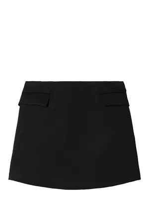 Veronica De Piante Cecily Wool-twill Mini Skirt - Black