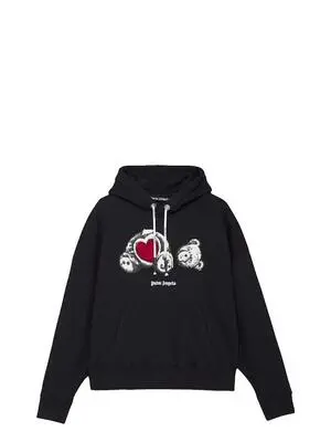 Palm Angels Bear In Love Hoodie - Black