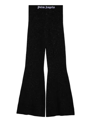 Palm Angels Lurex Viscose Blend Trousers - Black