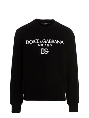 Dolce & Gabbana DG Essential Cotton Sweatshirt White/black