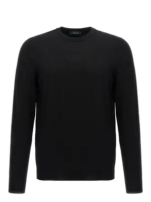 ZANONE Wool Crew Neck Sweater - Black