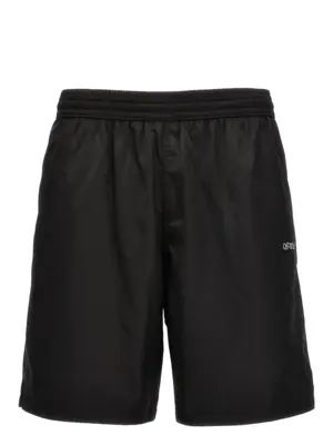 Off White Arrow Surfer' Swim Shorts - White/black