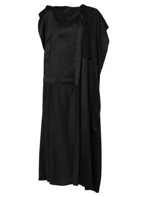 MAISON MARGIELA Gathered Midi Dress - Black