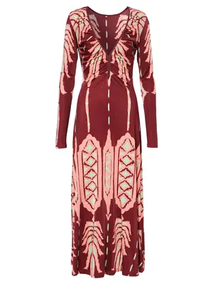 Johanna Ortiz Johanna Ortiz Printed Ruched Maxi Dress Multicoloured