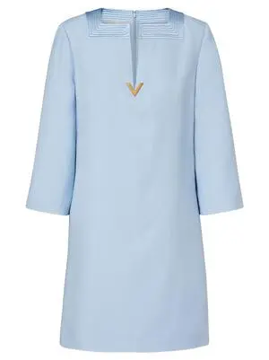 Valentino Garavani Crepe Couture Mini Dress - Blue