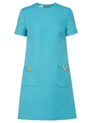 Valentino Garavani Crepe Couture Mini Dress - Turquoise