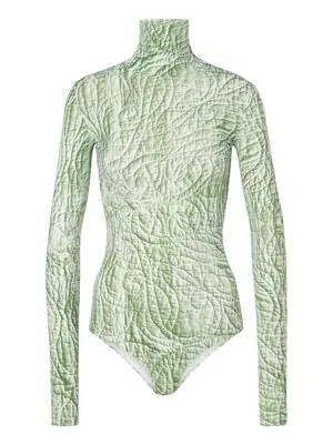 MAISON MARGIELA Printed Jersey Bodysuit - Green