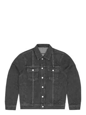 Corteiz C-Star Stitch-Down Denim Jacket - Black | Editorialist