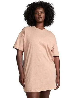 Victoria's Secret 100% Cotton Oversized Sleep T-shirt - Pink