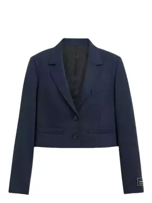 COACH Cropped Blazer Navy