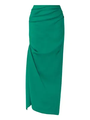 CHRISTOPHER JOHN ROGERS Christopher John Rogers Asymmetric Woven Maxi Skirt