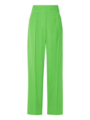 Christopher John Rogers Cady Tapered Pants Bright Green