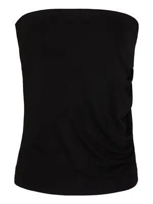 Helmut Lang Strapless Jersey Top - Black