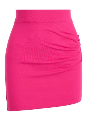 Helmut Lang Ruched Mini Skirt - Fuchsia