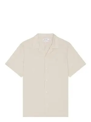 Calvin Klein Camp Shirt In Nude - Atmosphere