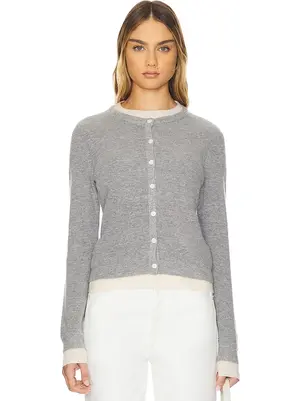 Line & Dot Hutch Double Layer Cardigan - Heather Grey