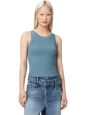 ALLSAINTS AllSaints Rina Ribbed Crew Neck Sleeveless Tank Top Captain Blue