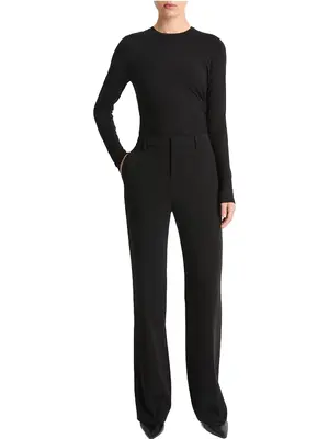 Vince Mid-rise Tailored Flare Pant - Black