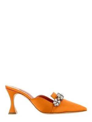 Manolo Blahnik Permu Mules - Orange
