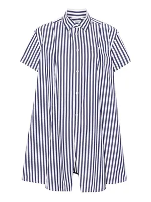 Sacai Striped Cotton Poplin Shirt - White