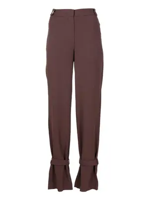 LETHICIA BRONSTEIN Abigail Crepe Trousers - Brown
