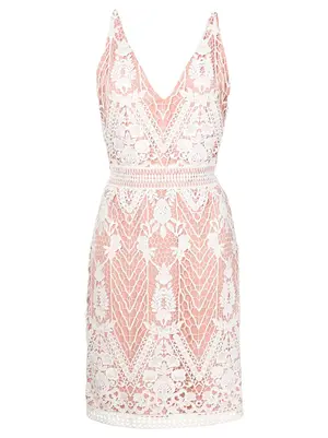 LETHICIA BRONSTEIN Canis Crochet-panel Dress - Neutrals