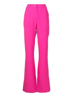LETHICIA BRONSTEIN Ava Crepe Flared Trousers - Pink