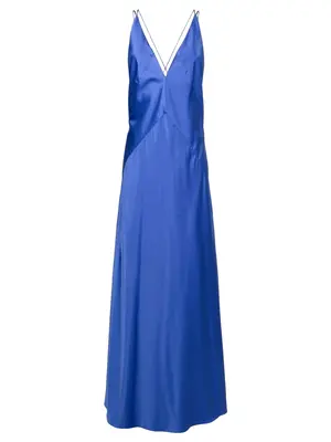 LETHICIA BRONSTEIN Satin-finish Gown - Blue