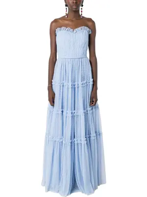 LETHICIA BRONSTEIN Isabela Tulle Gown - Blue