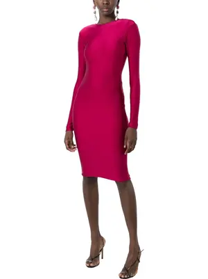 LETHICIA BRONSTEIN Gracie V-back Midi Dress - Pink