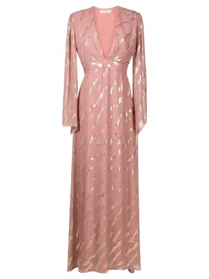 LETHICIA BRONSTEIN Atala Embroidered Gown - Pink