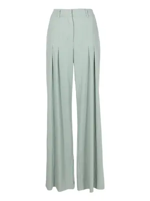 LETHICIA BRONSTEIN Alda Pleated Wide-leg Trousers - Grey