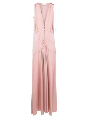 LETHICIA BRONSTEIN Lethicia Bronstein Tered V-neck Maxi Dress