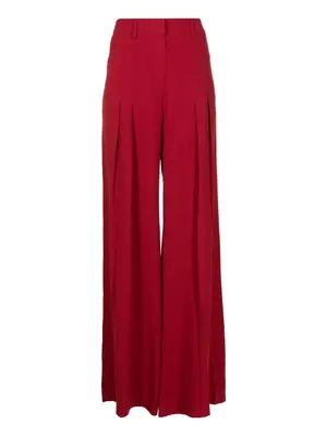 LETHICIA BRONSTEIN Alda Wide-leg Trousers - Red