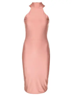 LETHICIA BRONSTEIN Audrey Metallic Sheen Dress - Pink