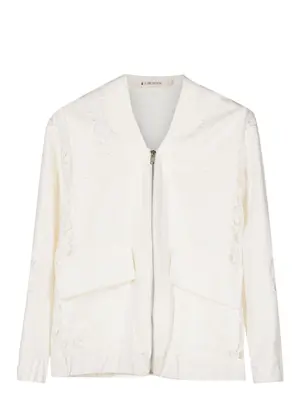 LETHICIA BRONSTEIN Benedita Lace-appliqué Jacket - White