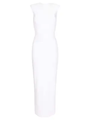 LETHICIA BRONSTEIN Gracie V-back Maxi Dress - White