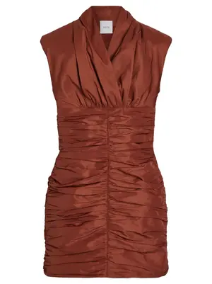 Patou Open-back Mini Dress - Brown