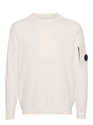 C.P. COMPANY Fine Knit Crew-neck Sweater - White