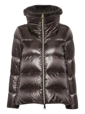 Herno Faux-fur Collar Padded Jacket - Grey