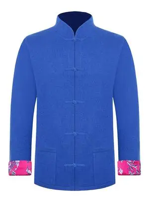 Shanghai Tang Mandarin Collar Jacket - Blue