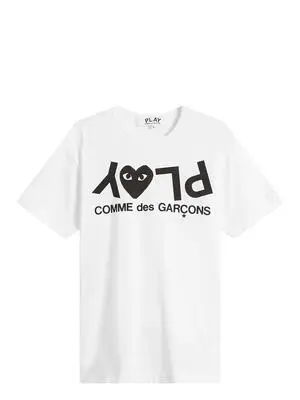 Play Comme Des Garcon Logo Print T-shirt - White
