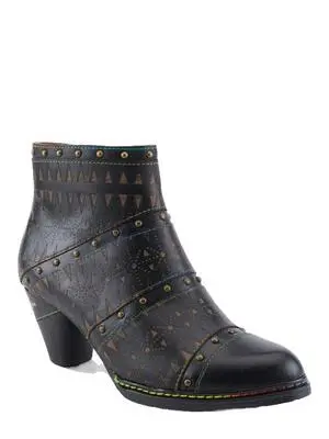 SPRING STEP SHOES L'Artiste By Spring Step Niobe Leather Booties Black Multi
