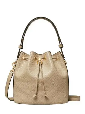 Tory Burch Tory Burch T Monogram Debossed Bucket Bag Fresh Clay