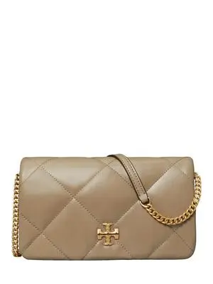 Tory Burch Kira Diamond Quilt Crossbody - Taupe Oak