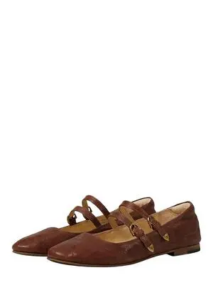 THE FRYE COMPANY Carson Multi Mary Jane Flat Shoes - Red